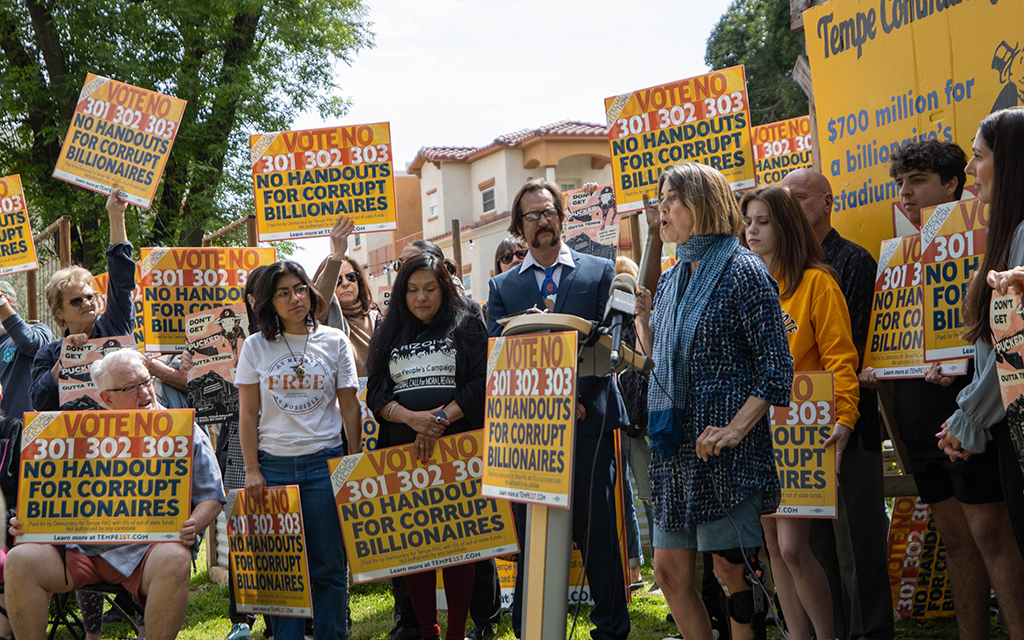 Tempe group amps up opposition to Coyotes arena development