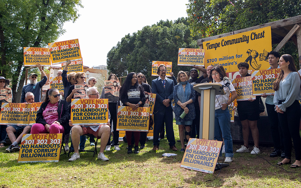 Tempe group amps up opposition to Coyotes arena development
